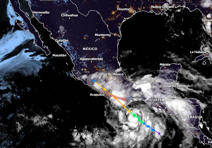 Tormenta Tropical Erick Se Fortalece Frente A Costas De Oaxaca Y ...